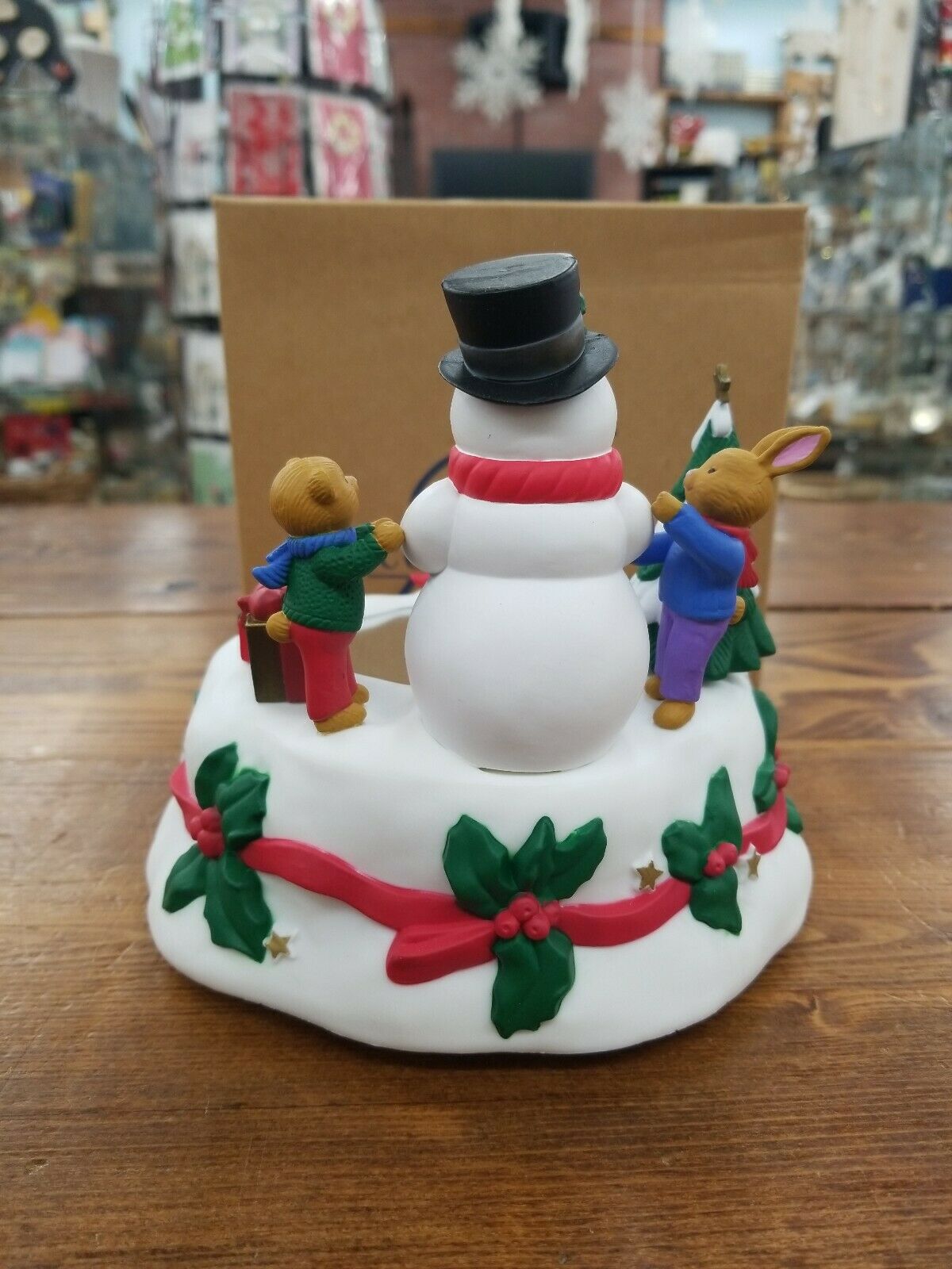 Avon Musical Twirling Skaters Skating Mice Music Box Christmas 1996 EUC ...