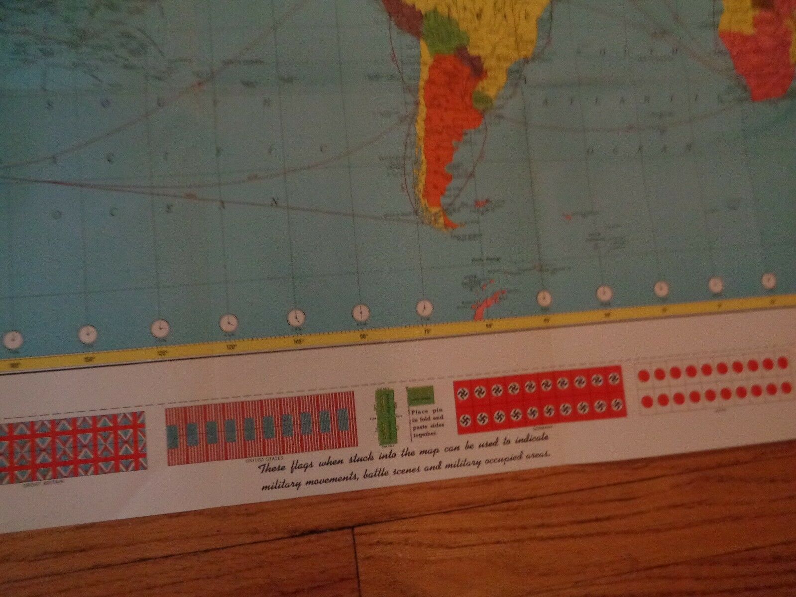 Hammond ' S Comprehensive Map Of The World World War II WWII | #14271760