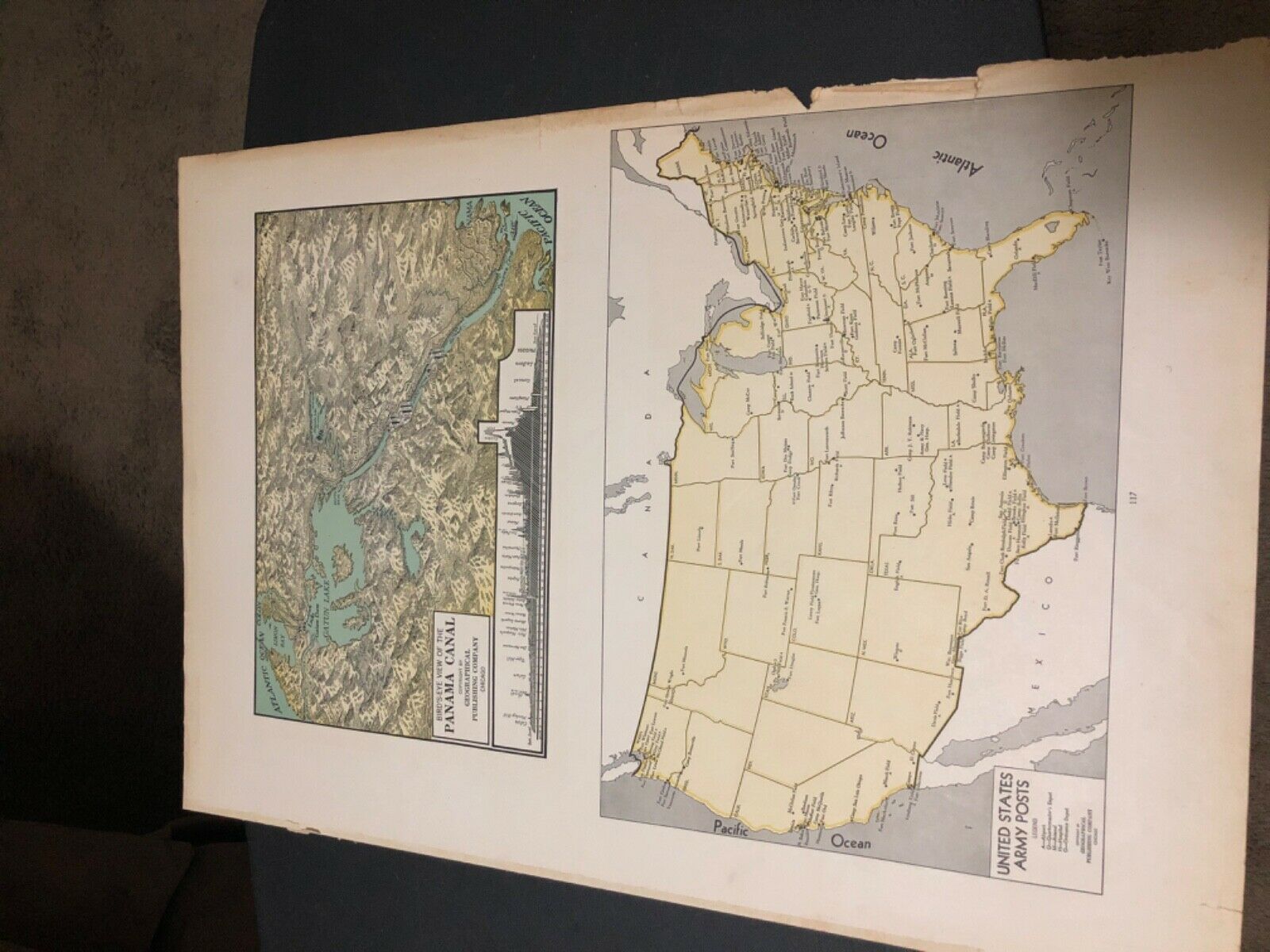 L@@K Vintage 1940 World Atlas Map Of The World WWII World War Map ...