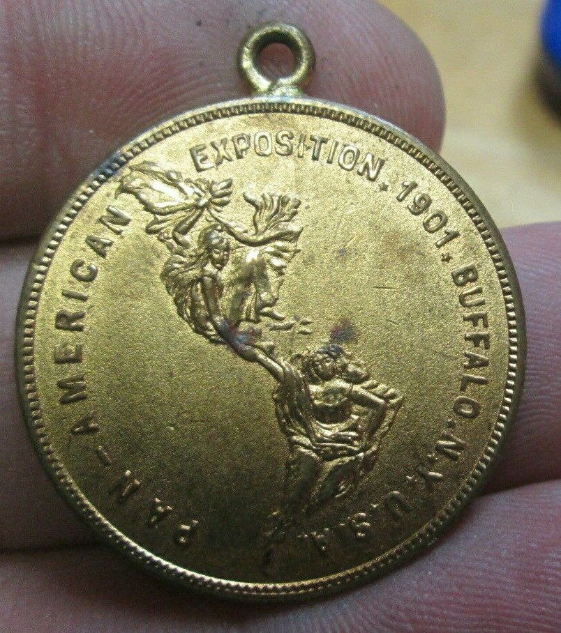 1901 Pan - American Exposition Buffalo Prosperity And Peace Medal ...