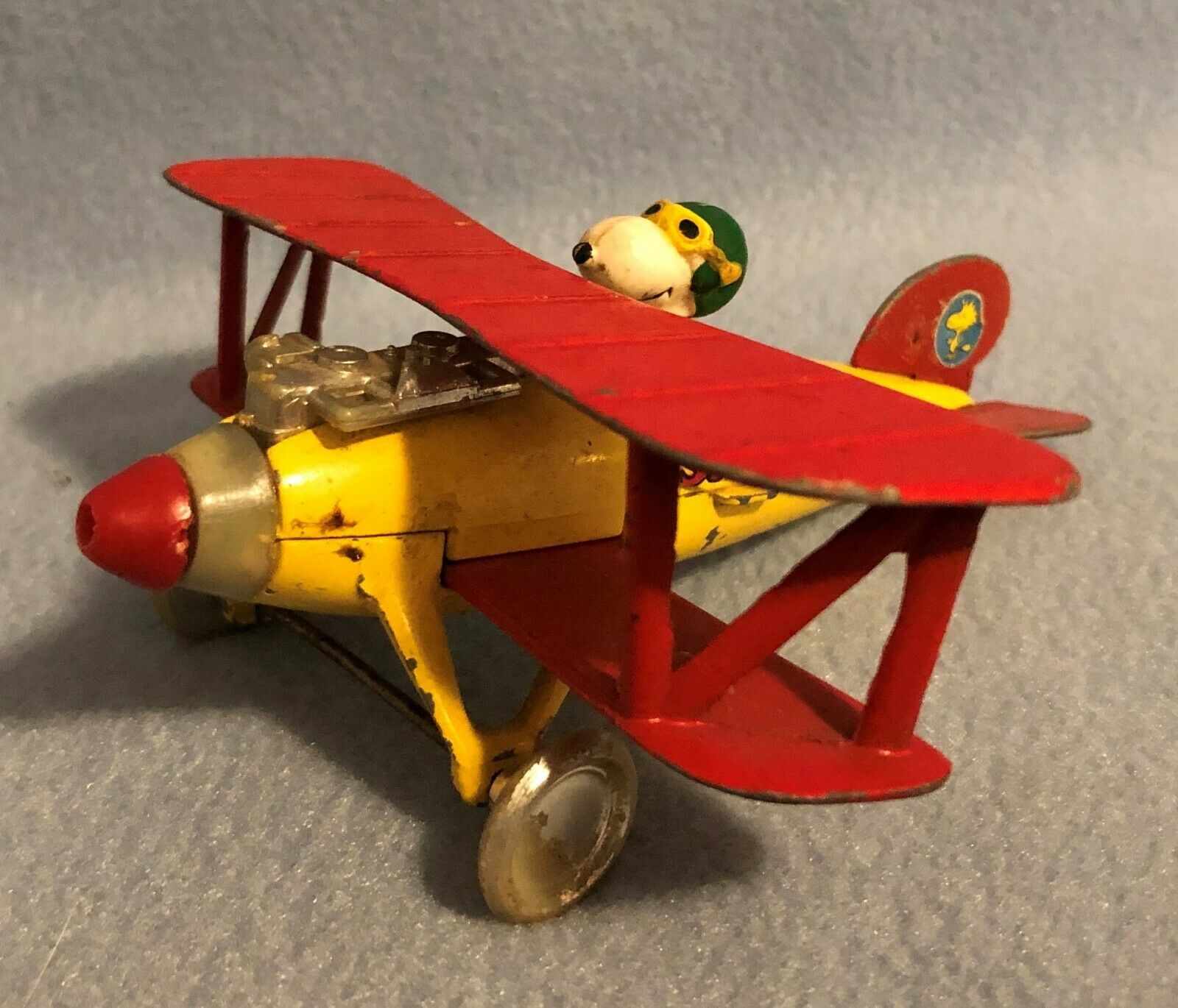 Vintage 1965 Aviva Toy Co. Diecast Snoopy Red Baron Bi - Plane ...