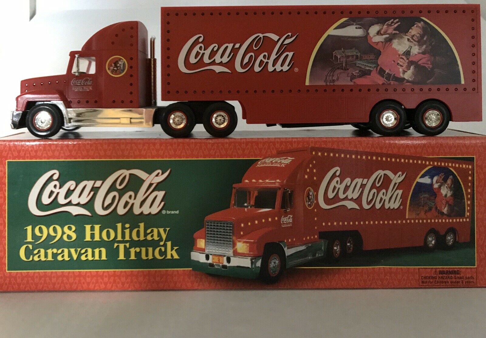 Coca Cola 1998 Christmas Santa Claus Holiday Semi Caravan Truck | #14158440