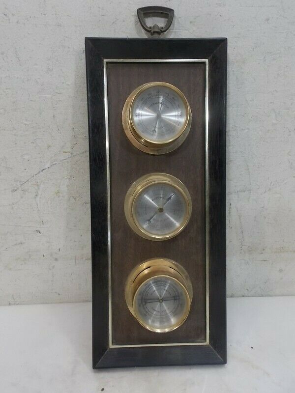Vintage Springfield Thermometer Barometer Humidity Weather Station Wall ...