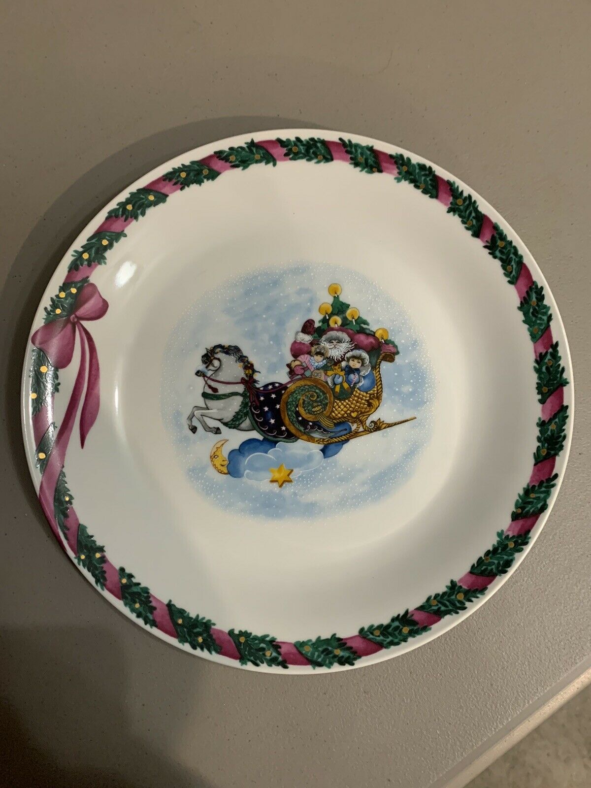Royal Copenhagen Jingle Bells Santa Claus Plate 177. 501 618 Denmark ...