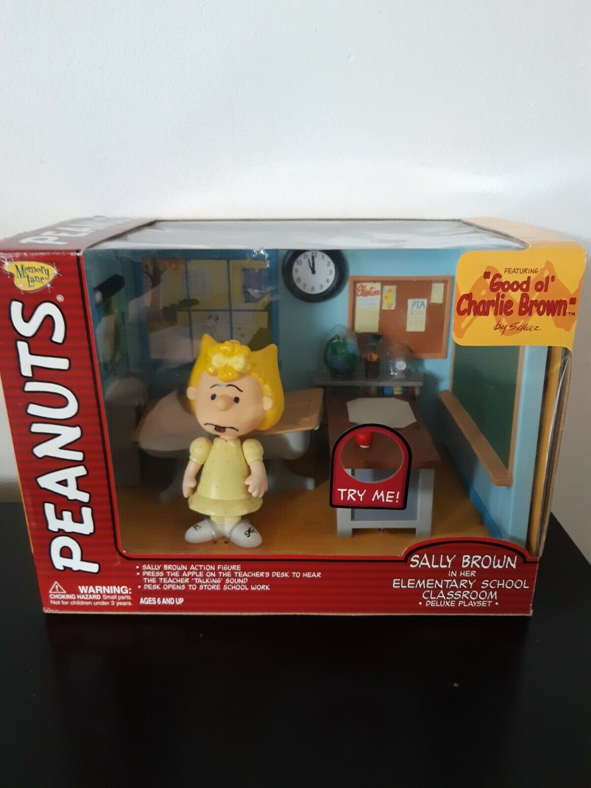Peanuts Sally Brown In Her Elementary School Classroom Deluxe Play Set ...