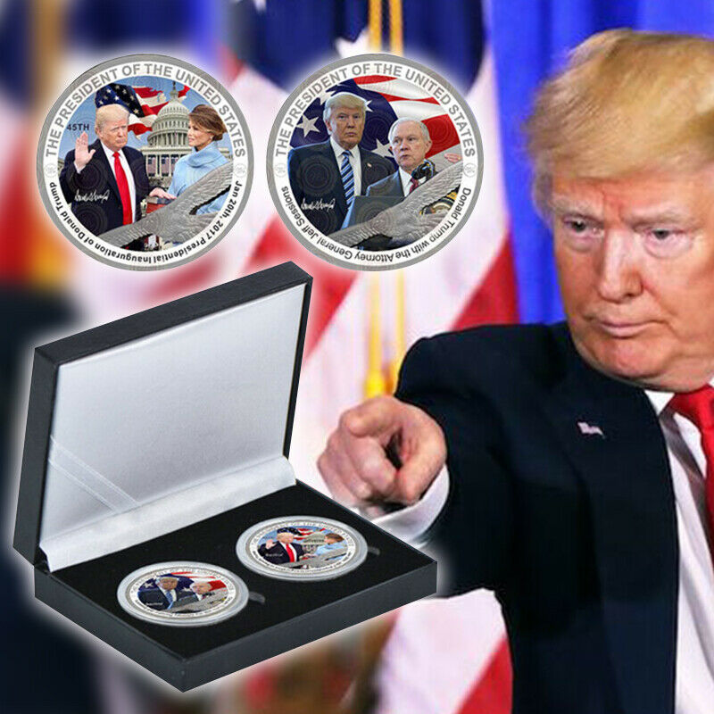 WR US President Donald Trump Silver Commemorative Coin Gift | #14102339