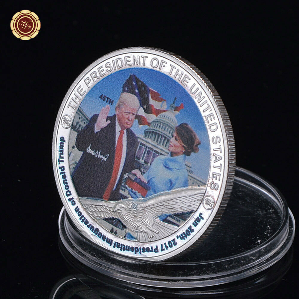 WR US President Donald Trump Silver Commemorative Coin Gift | #14102339