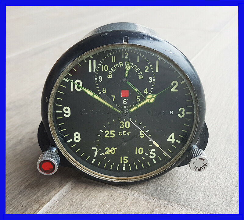 AChS - 1M Soviet Aircraft Military Clock USSR MIG Army Chronograph W ...