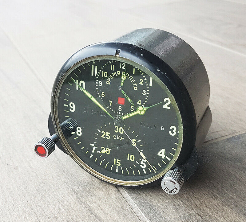 AChS - 1M Soviet Aircraft Military Clock USSR MIG Army Chronograph W ...