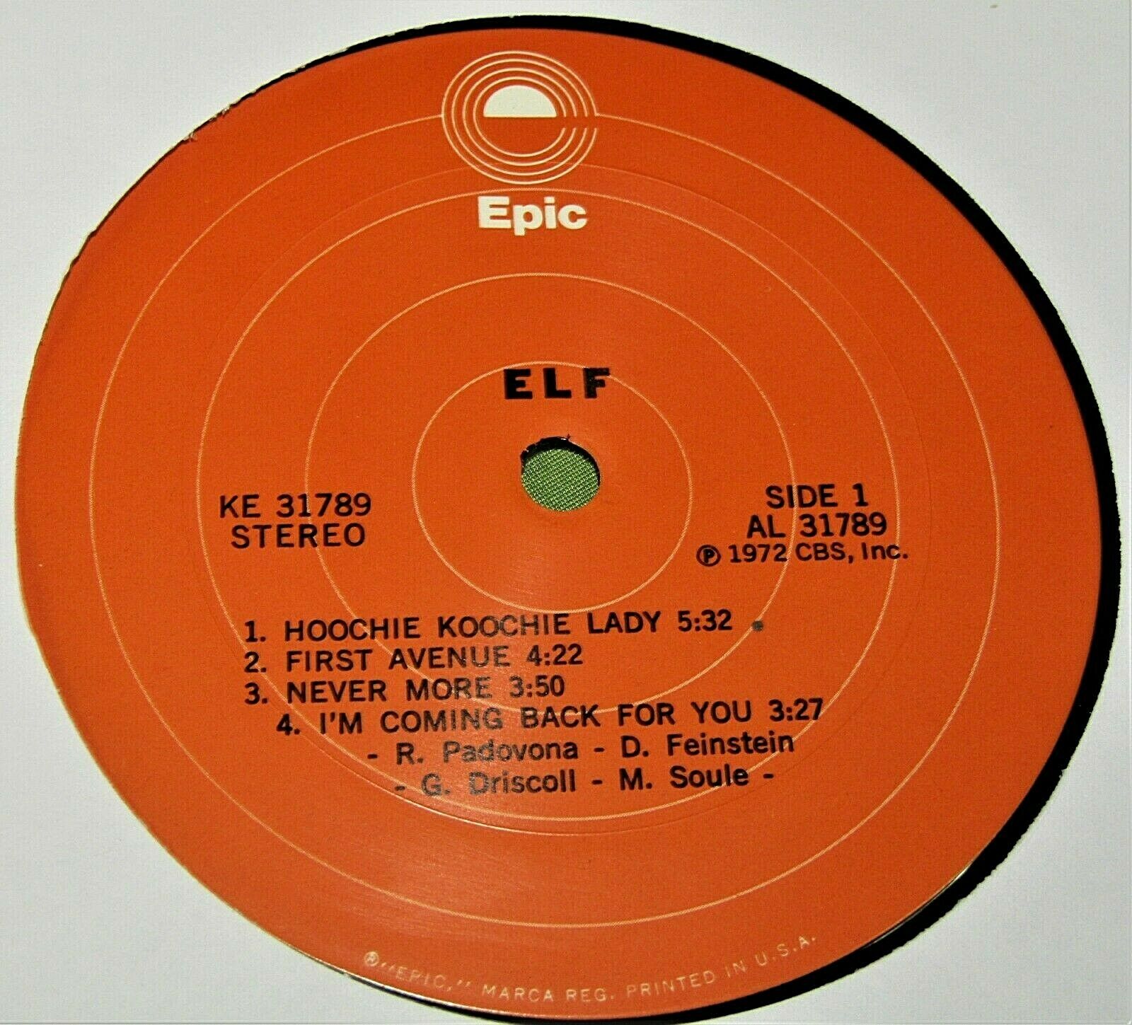 Orange Label Hard Rock LP: Elf - Elf - Epic KE 31789 | #14295660