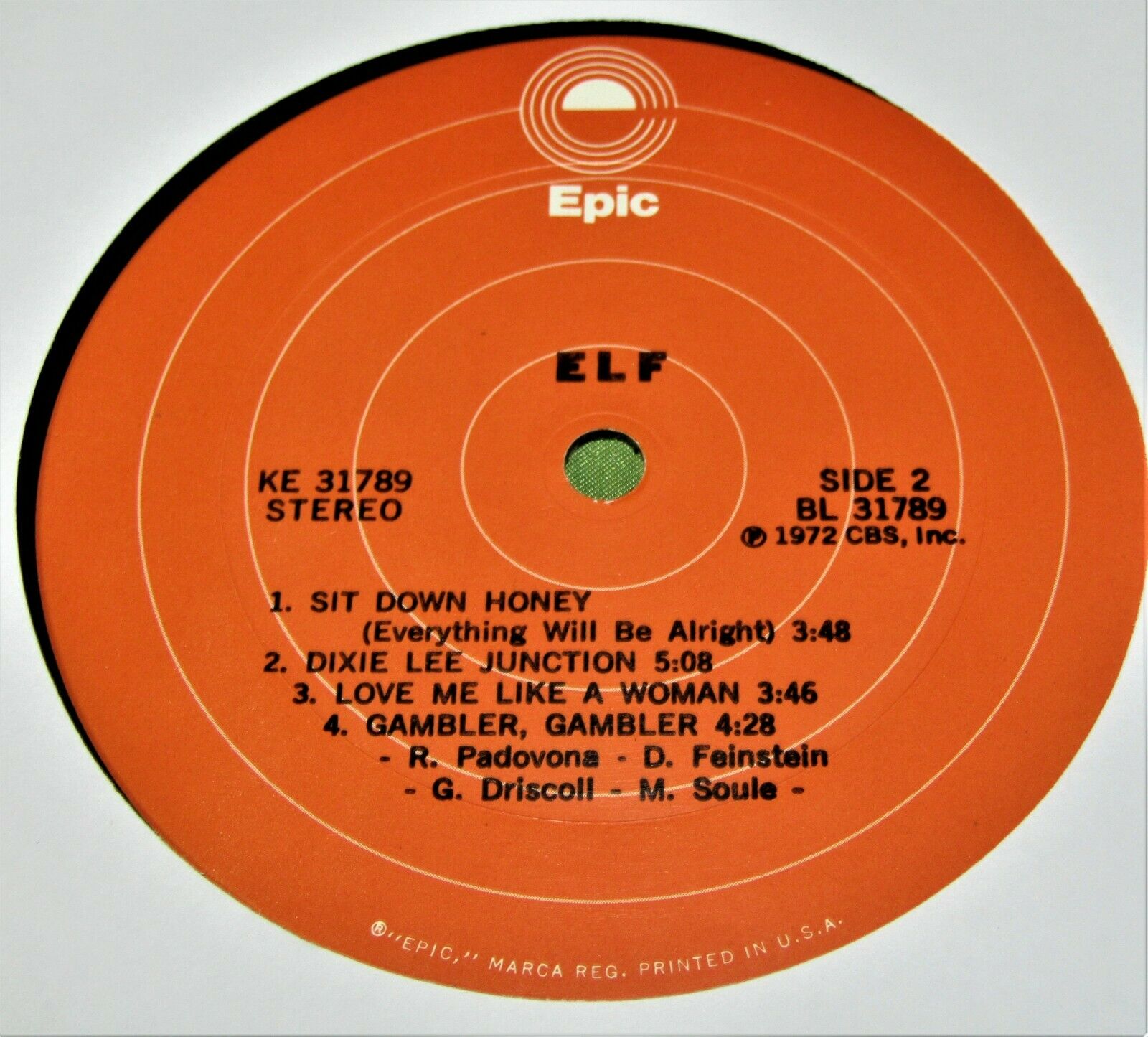 Orange Label Hard Rock LP: Elf - Elf - Epic KE 31789 | #14295660