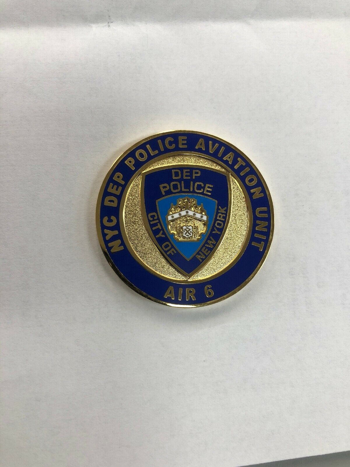 NYC DEP POLICE AVIATION UNIT AIR 6 Challenge Coin | #14038690