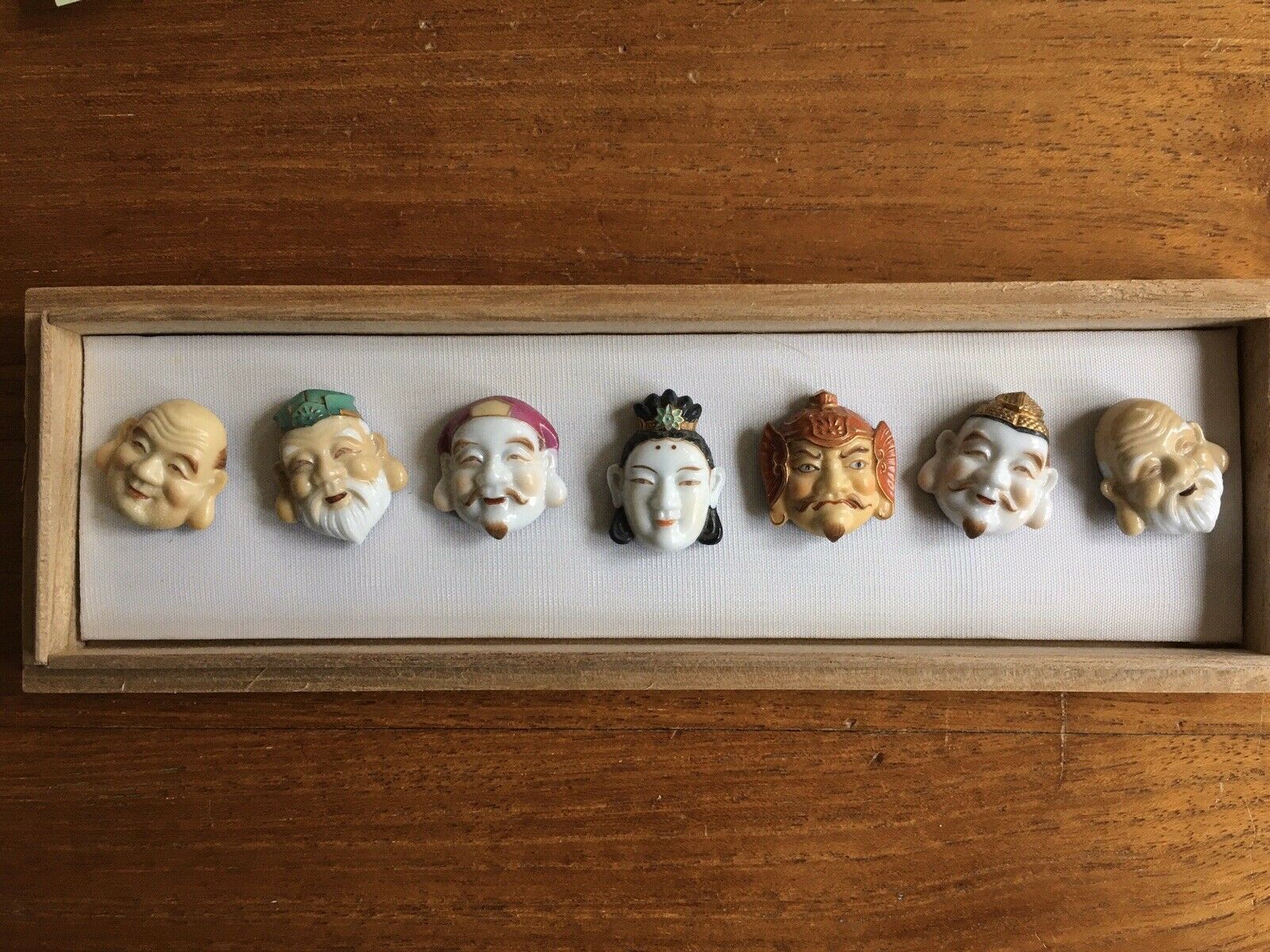 Vintage Toshikane Porcelain Buttons - Seven Fortune Gods Tokyo Japan ...