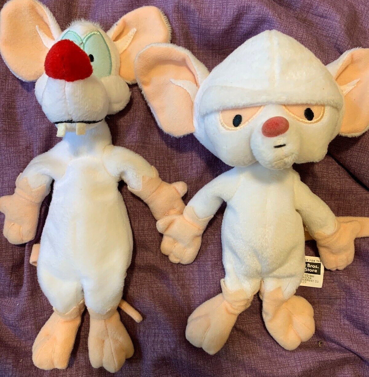 Pinky And The Brain Animaniacs Bean Bag Plush Warner Bros Studio Store ...