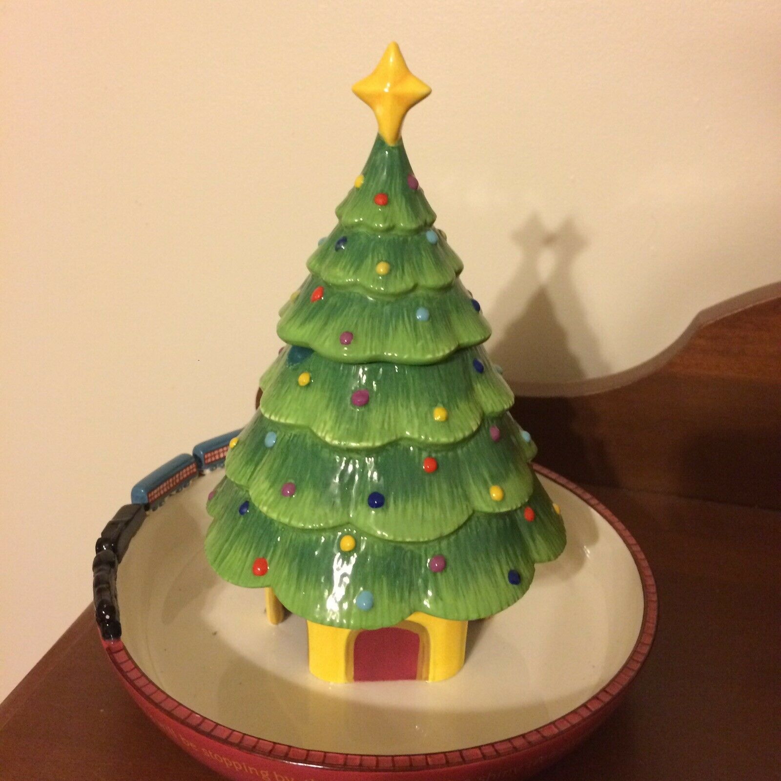 Hallmark The Polar Express Christmas Tree Candy Dish Dispenser Ceramic ...