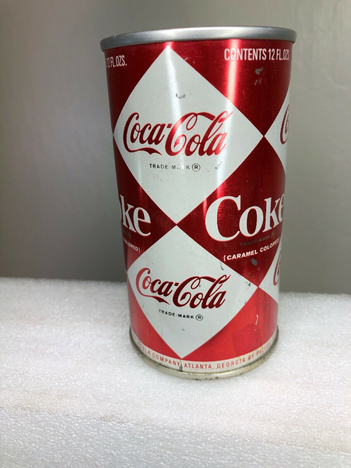 Vintage Coke Coca Cola Can 12 Fl Oz Pull Top Harlequin Diamond ...