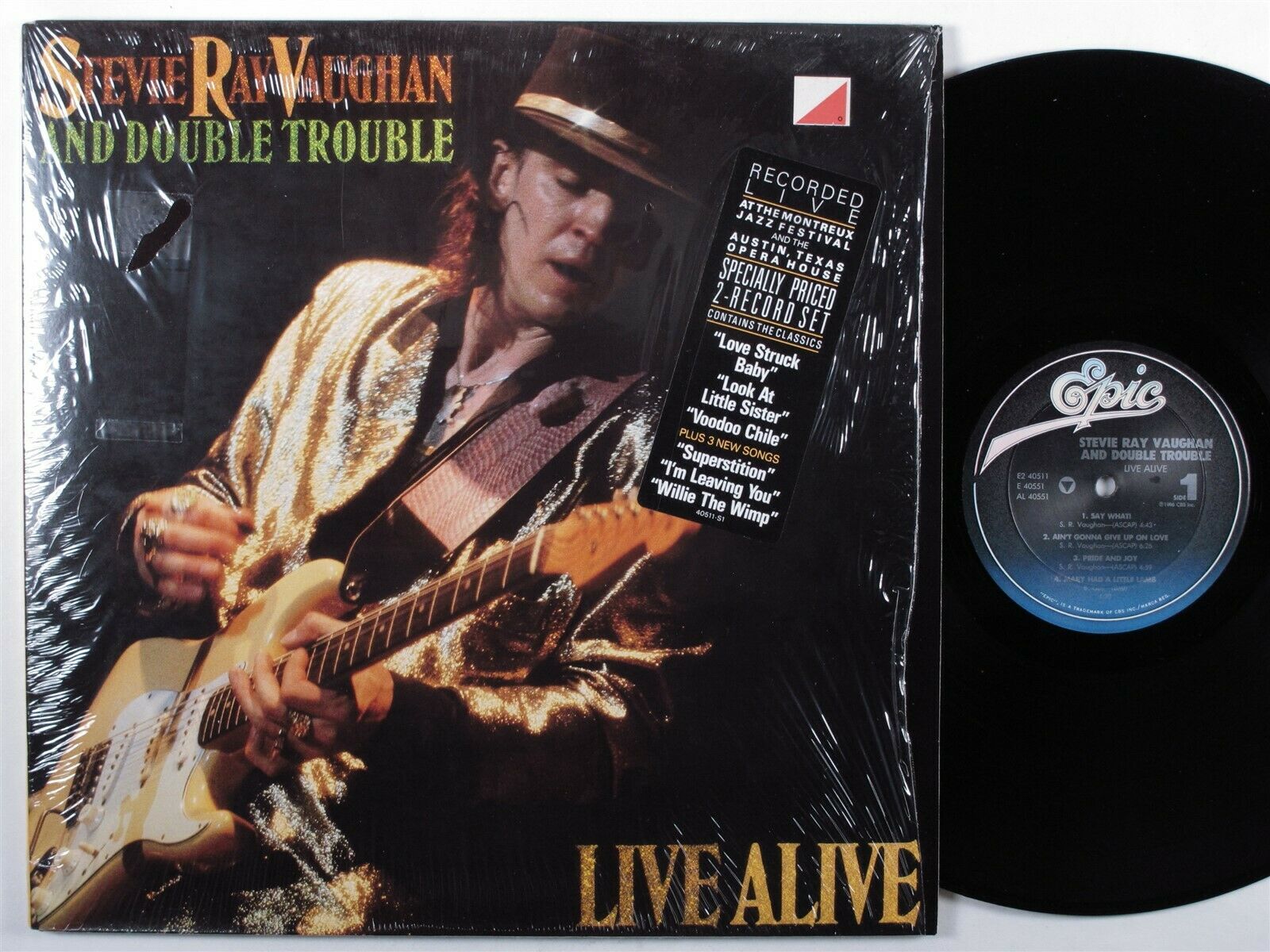 STEVIE RAY VAUGHAN Live Alive EPIC 2xLP VG, /VG, Gatefold SHRINK ...