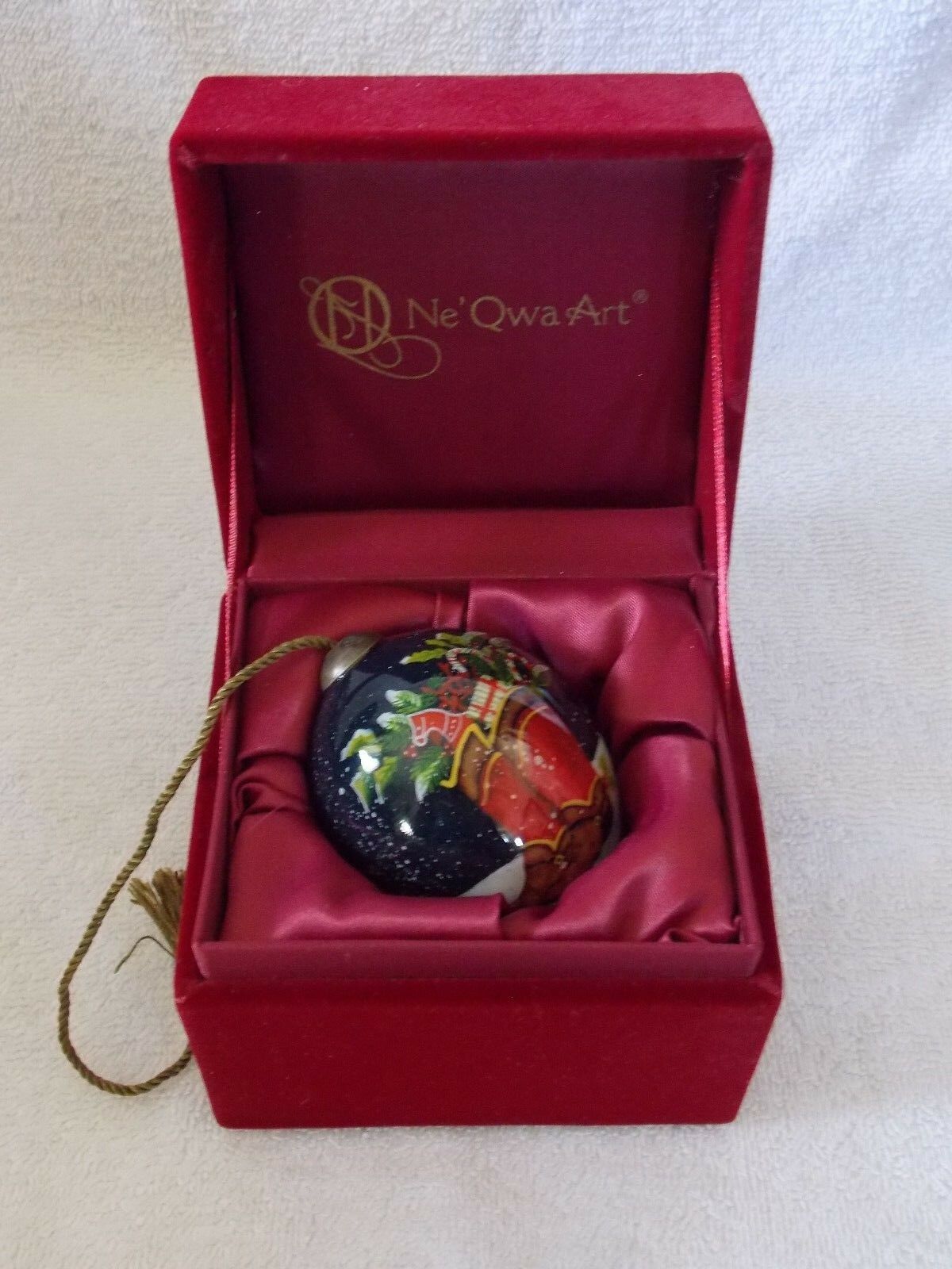 Ne Qwa Art Hand Painted Glass Cowboy Hat & Boots Christmas Ornament ...