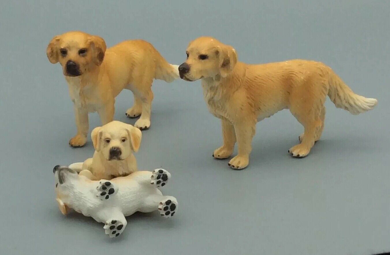 SCHLEICH Family Of 4 Yellow Labrador Retrievers Labs Yellow Labs ...