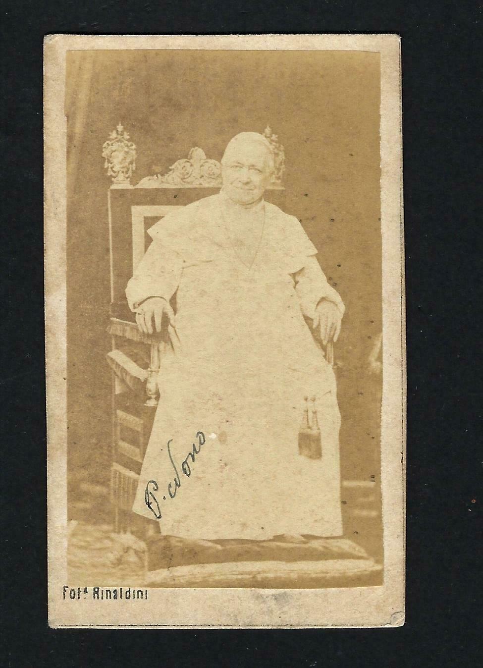 POPE PIUS IX Holy Father Seated On Pontefical Chair 1860s Old CDV PHOTO ...