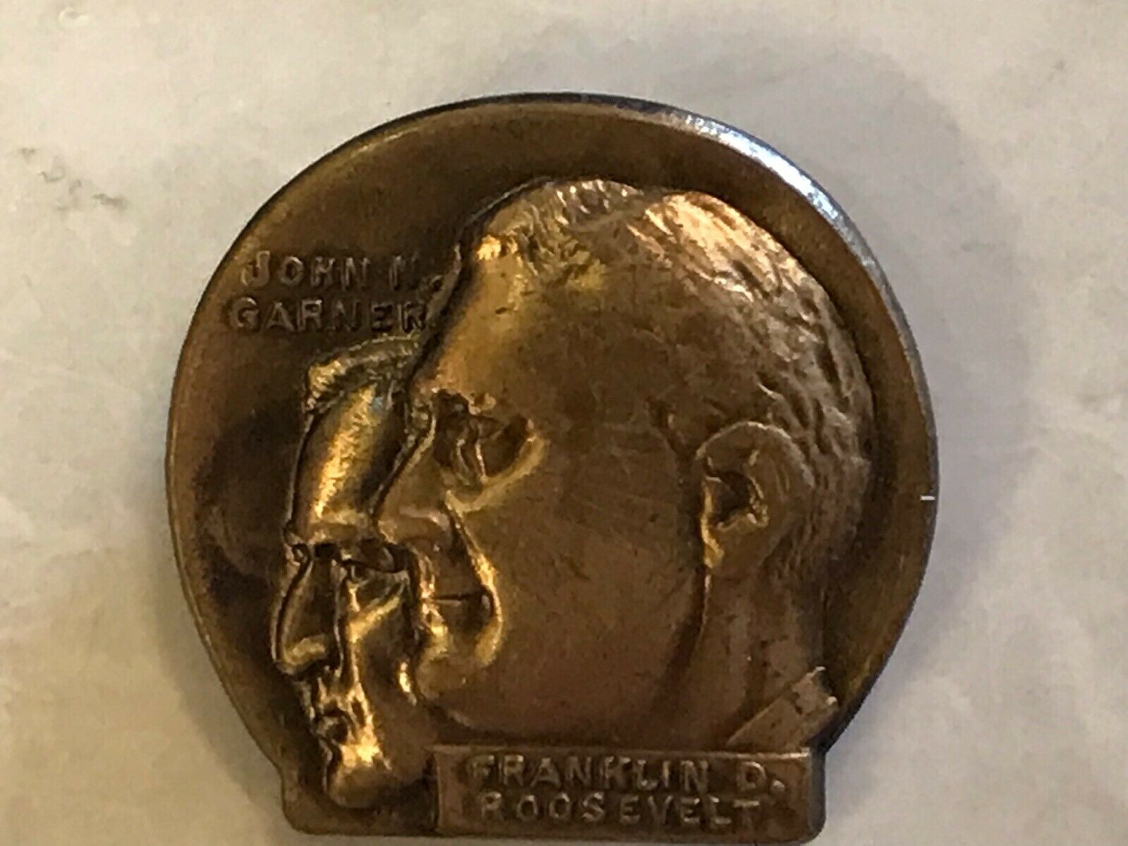 1936 Franklin Roosevelt John Garner FDR Campaign Pin Pinback Button ...