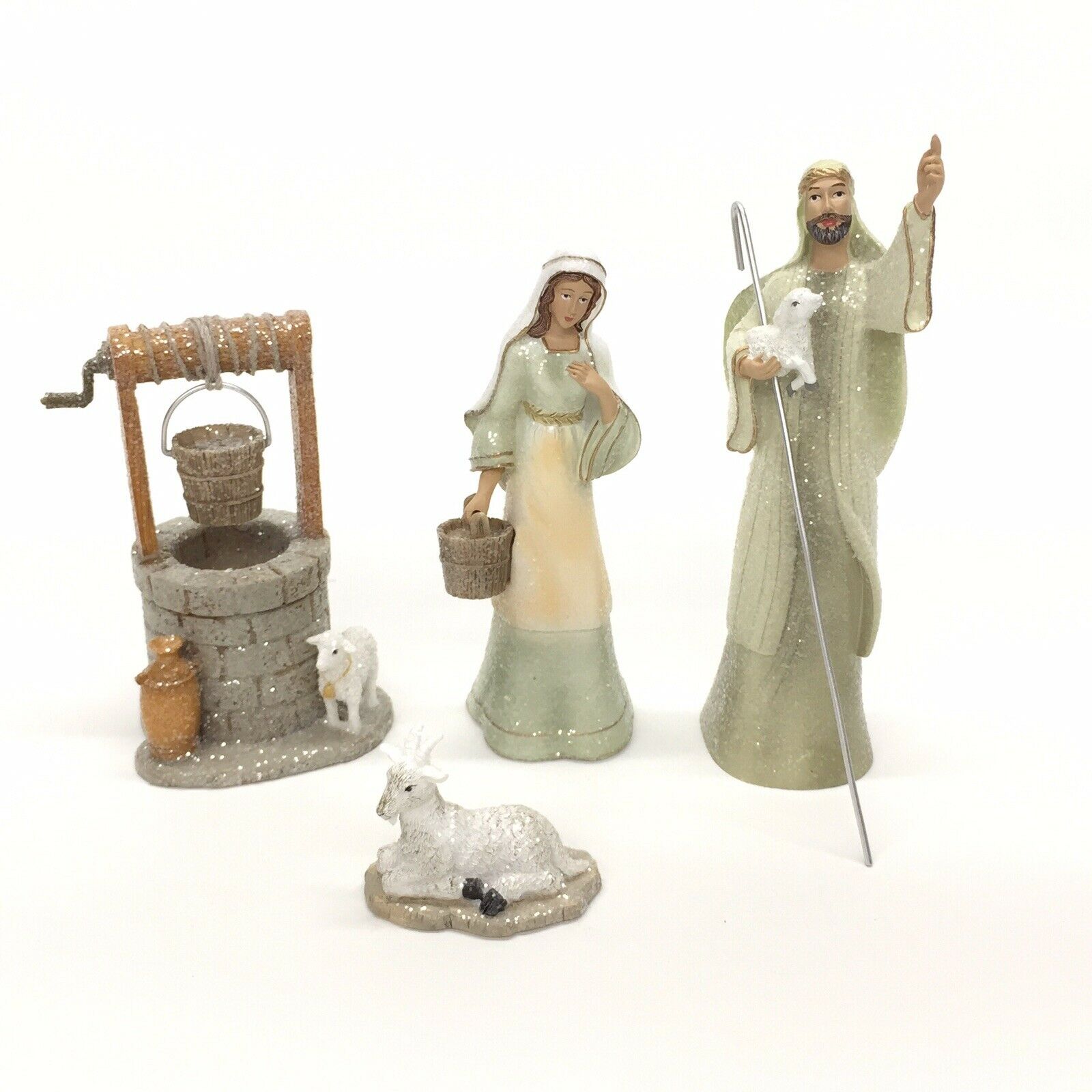 Hawthorne Village Heavenly Blessings Nativity Shepherd Pointing Water ...
