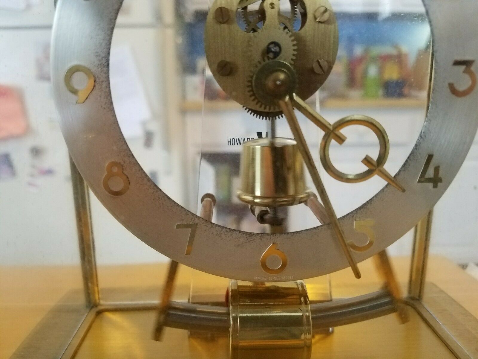 Vintage Howard Miller Clock Brass Table Clock Battery Operated, Table ...