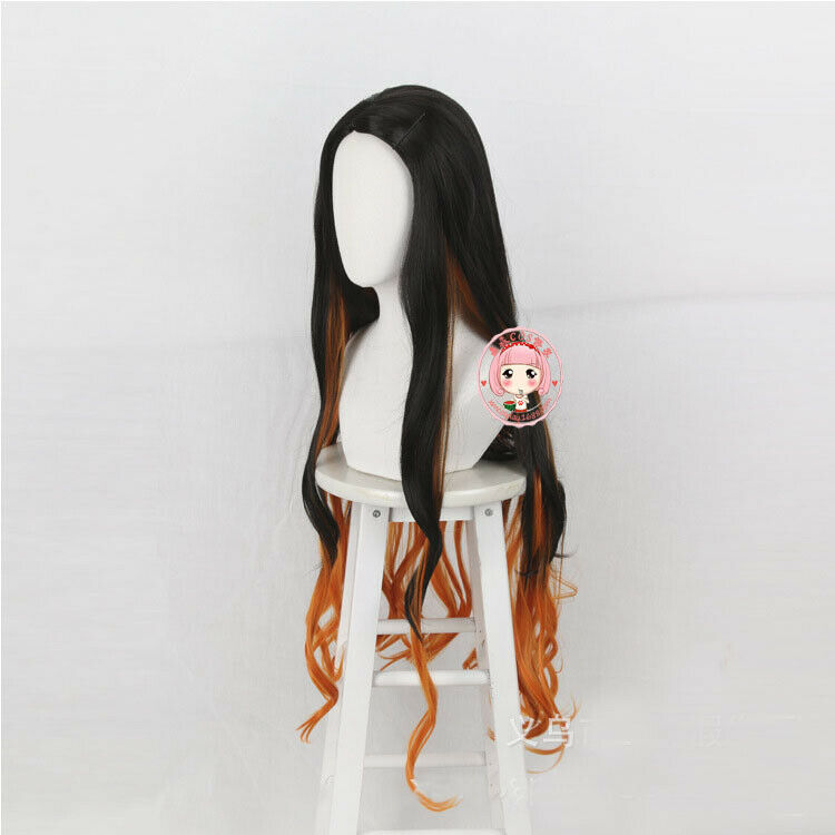 Anime Demon Slayer Kimetsu No Yaiba Nezuko Kamado Long Gradient Hair ...