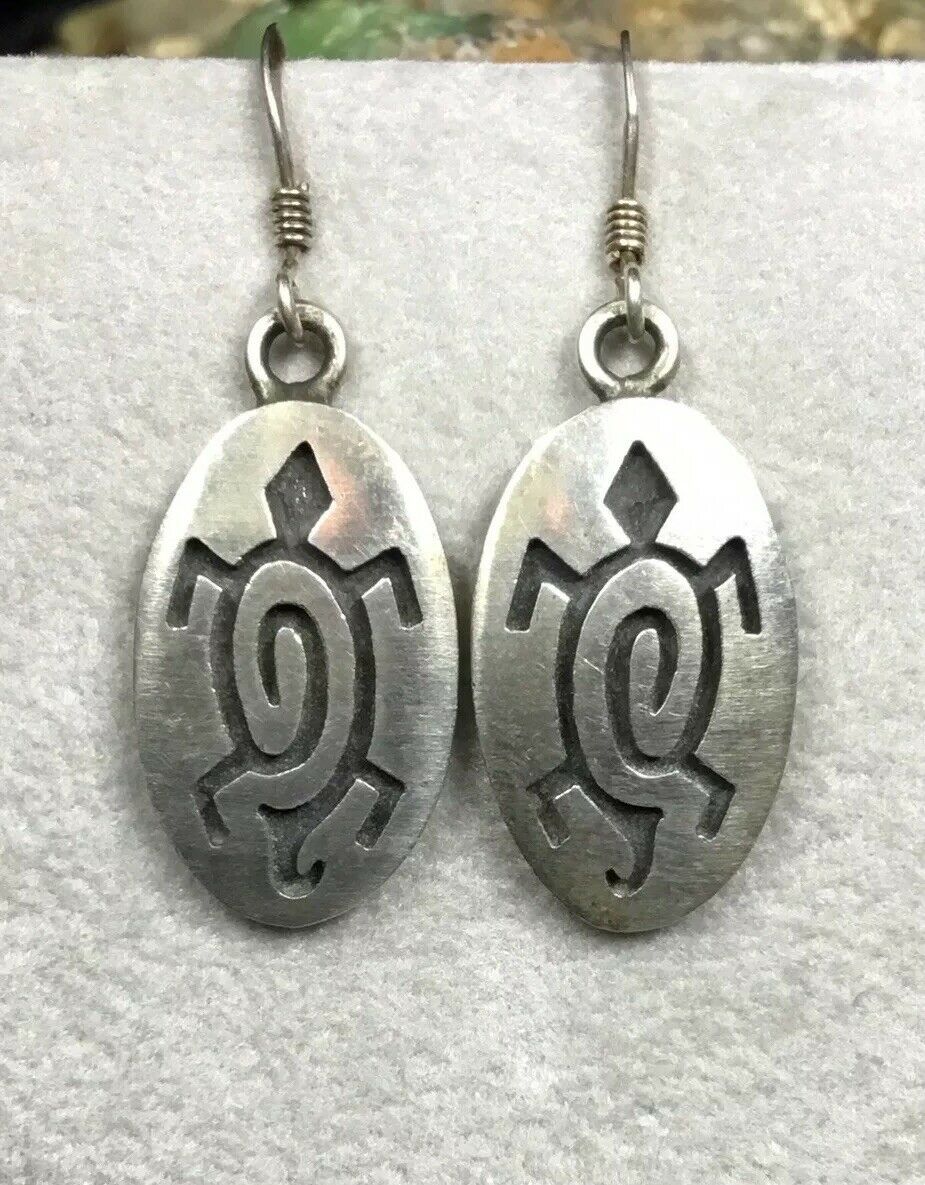 Vintage “Manuel Hoyungwa Hoyungowa” Hopi Sterling Silver Overlay Turtle ...