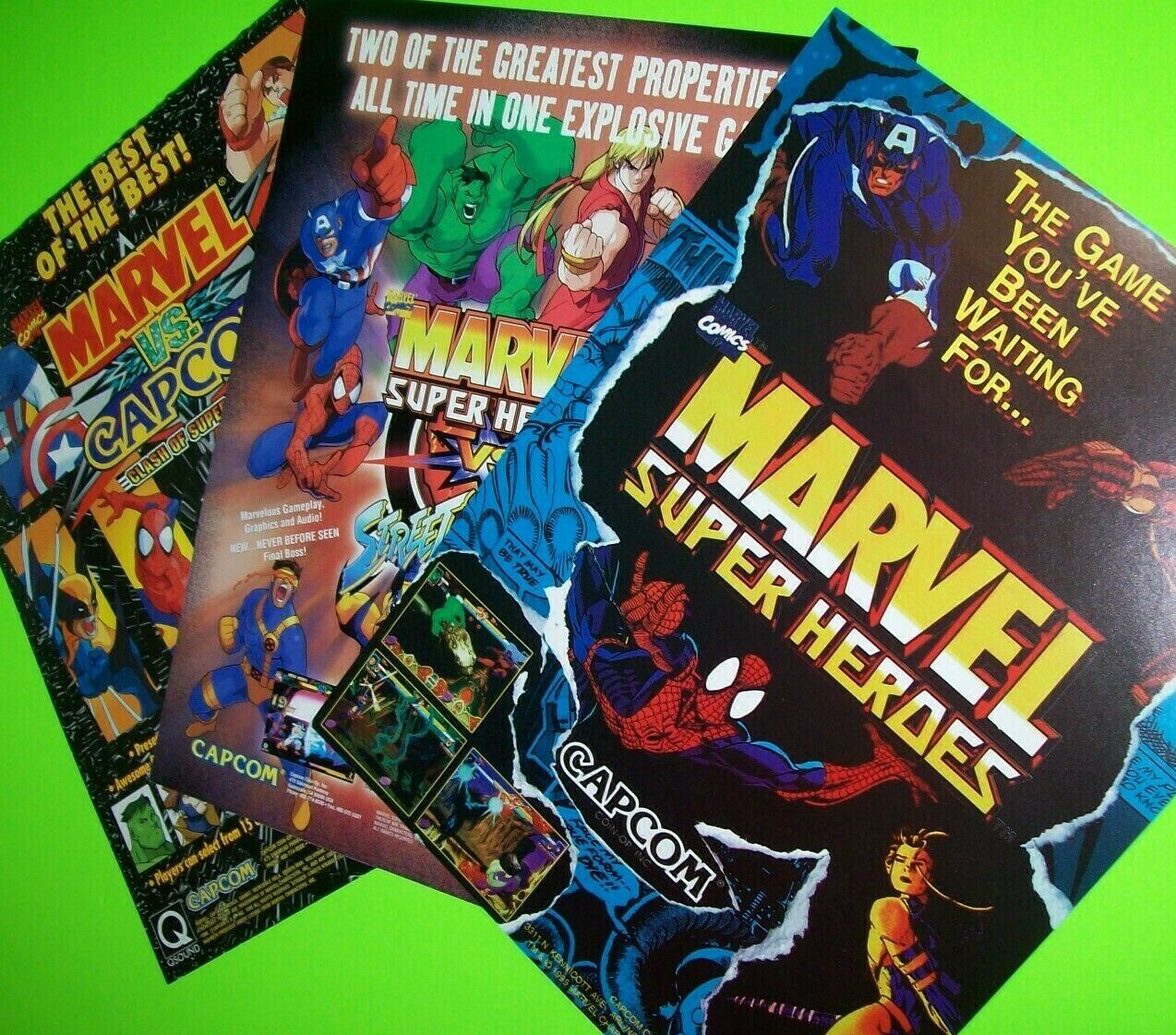 Marvel VS Capcom Heroes Street Fighter Set Of 3 FLYERS Spider - Man ...