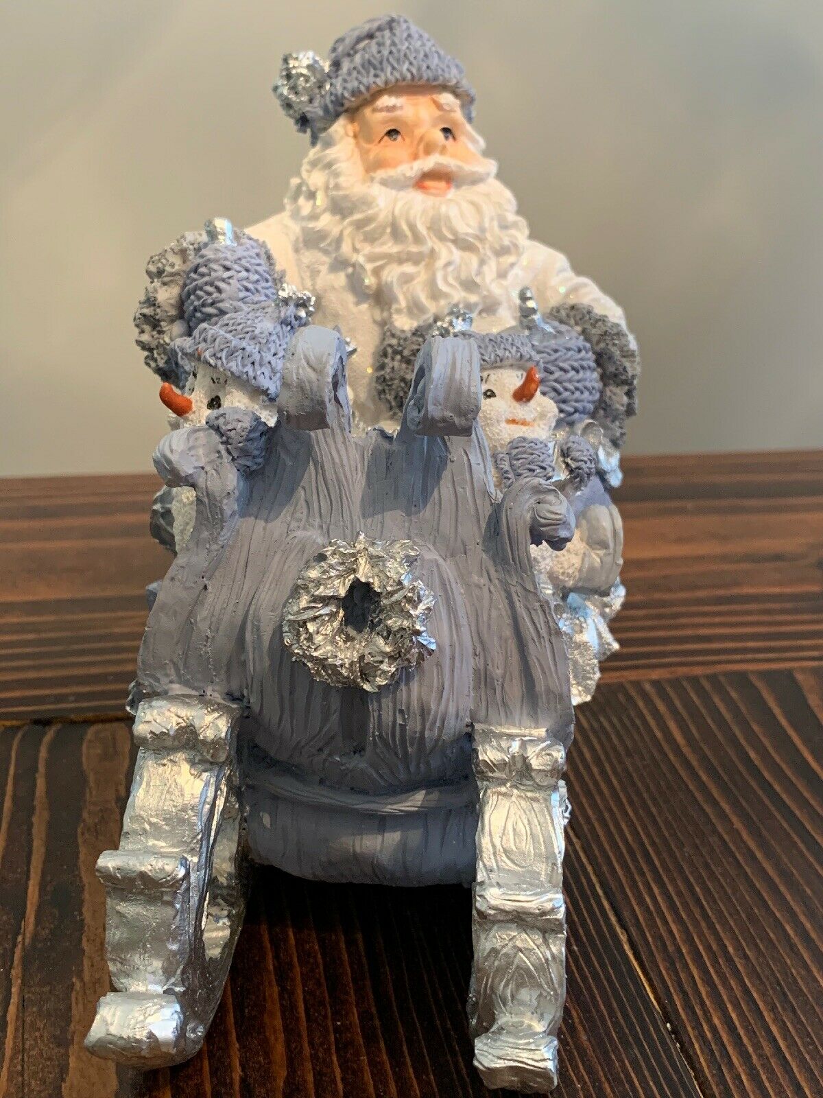 Encore Snow Buddies Santa In Sleigh Christmas Figurine 1998 8”x8 ...