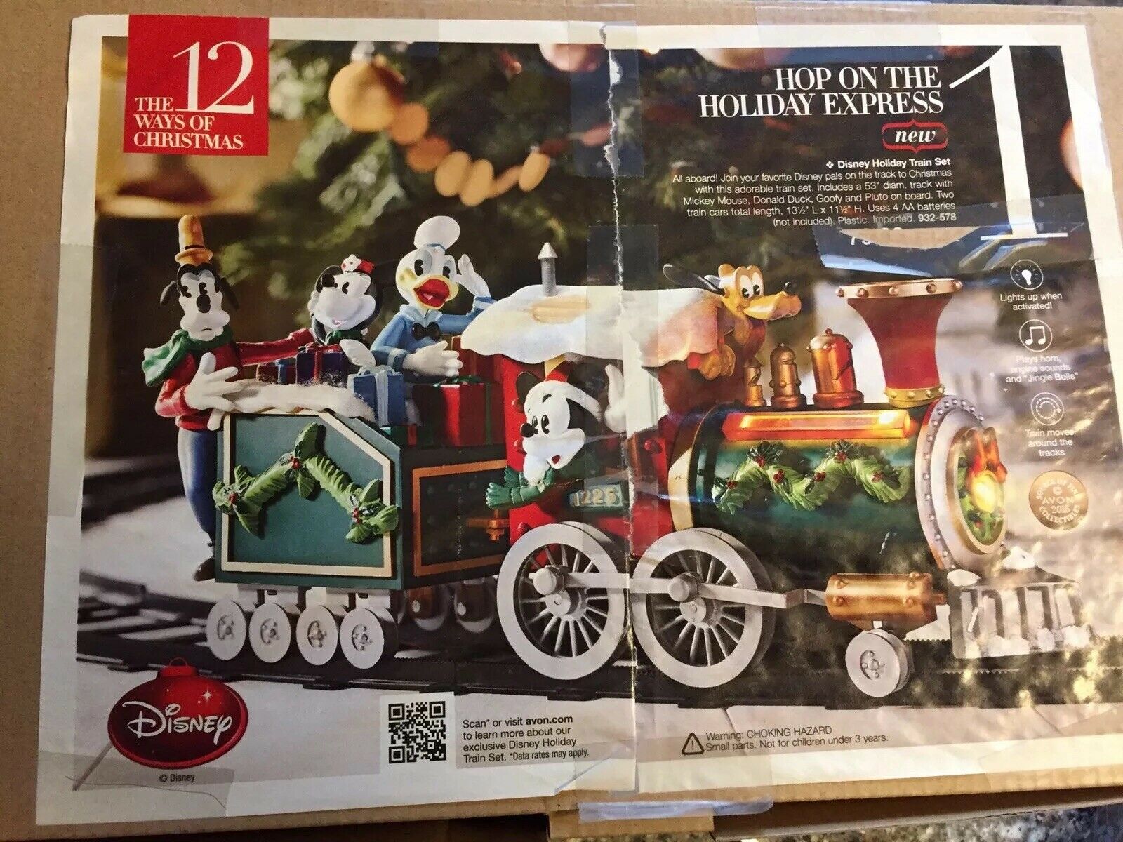 Avon Disney Holiday Train Set Goofy Mickey Mouse Donald Duck W/Box ...