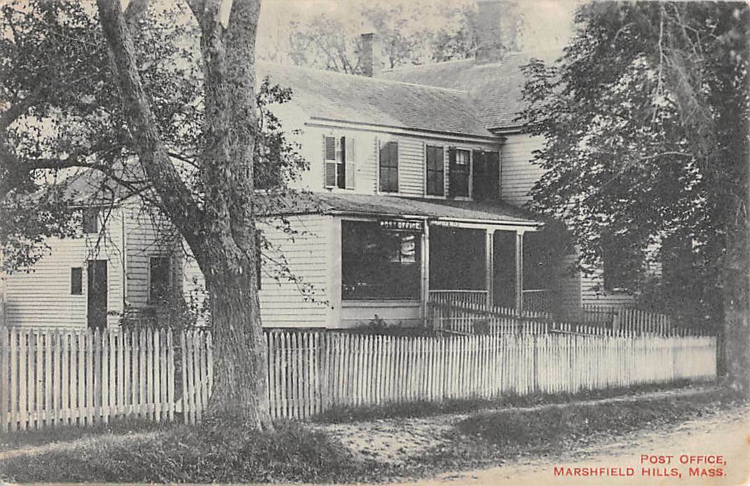MARSHFIELD HILLS, MA POST OFFICE S. ELIA DAMON, PUB. C. 1910s | #13764240