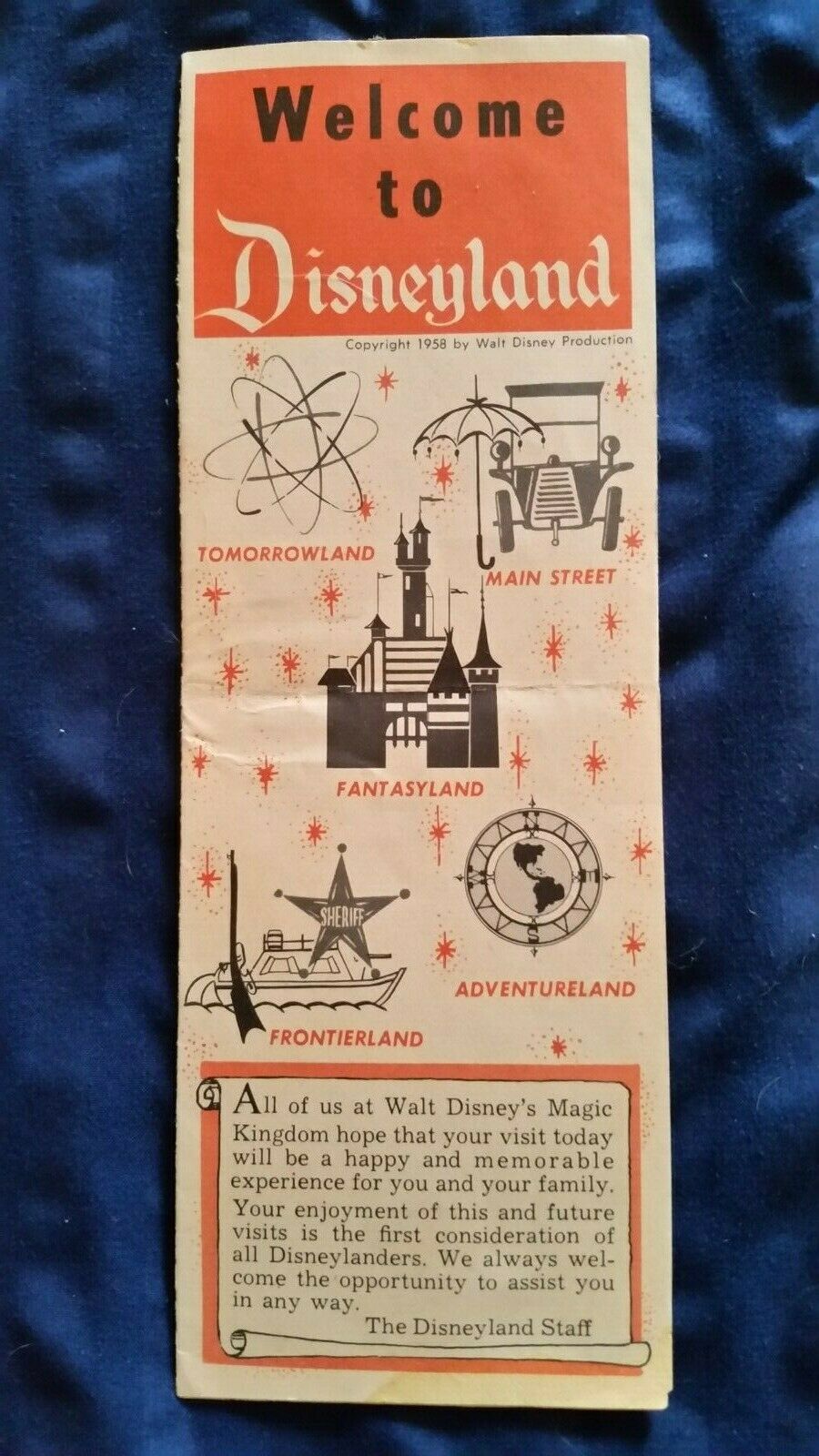 Disneyland Vintage Pamphlet 1958 Map Of Park Brochure Five Lands Disney ... Disneyland Vintage Pamphlet 1958 Map Of Park Brochure Five Lands Disney ...
