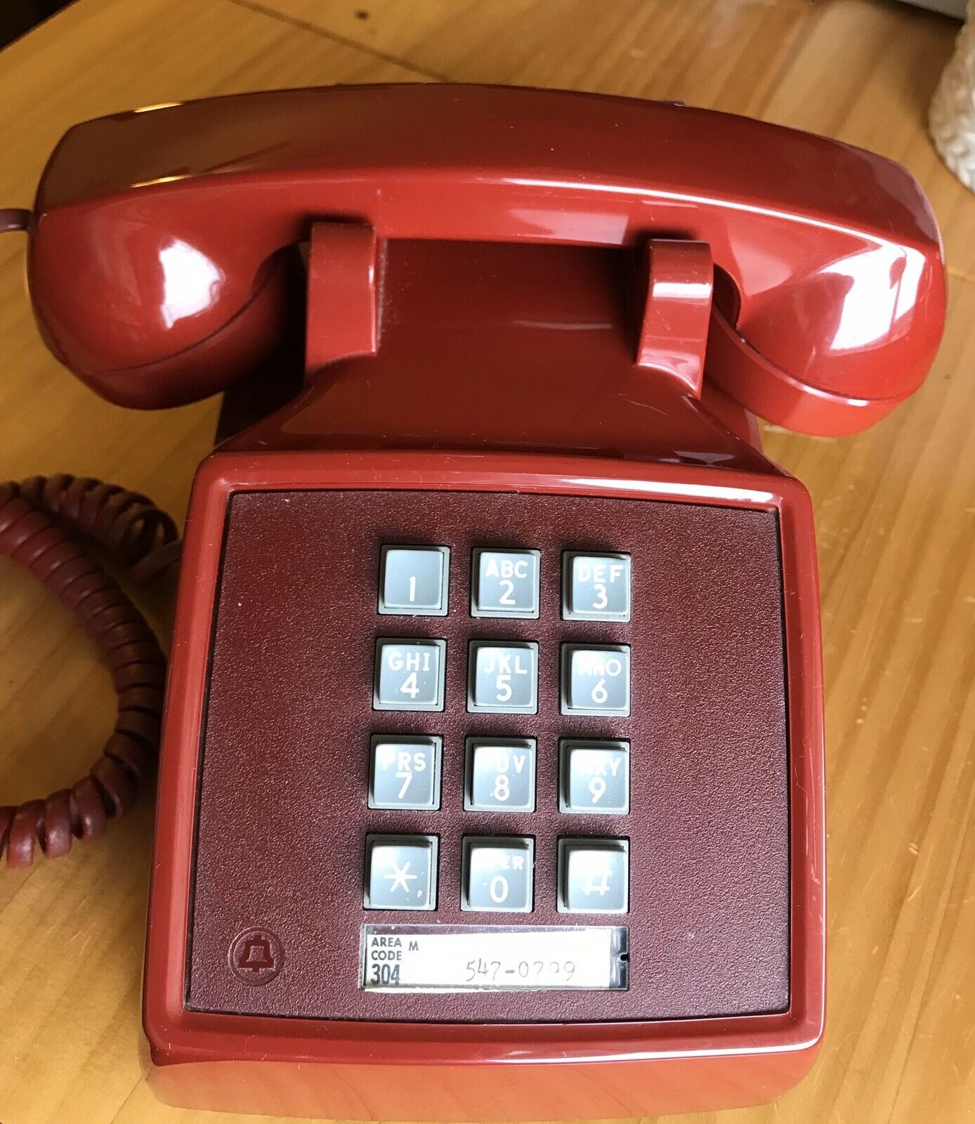 1982 RED WESTERN ELECTRIC TOUCH TONE TELEPHONE GREAT MODEL 2500DM ...