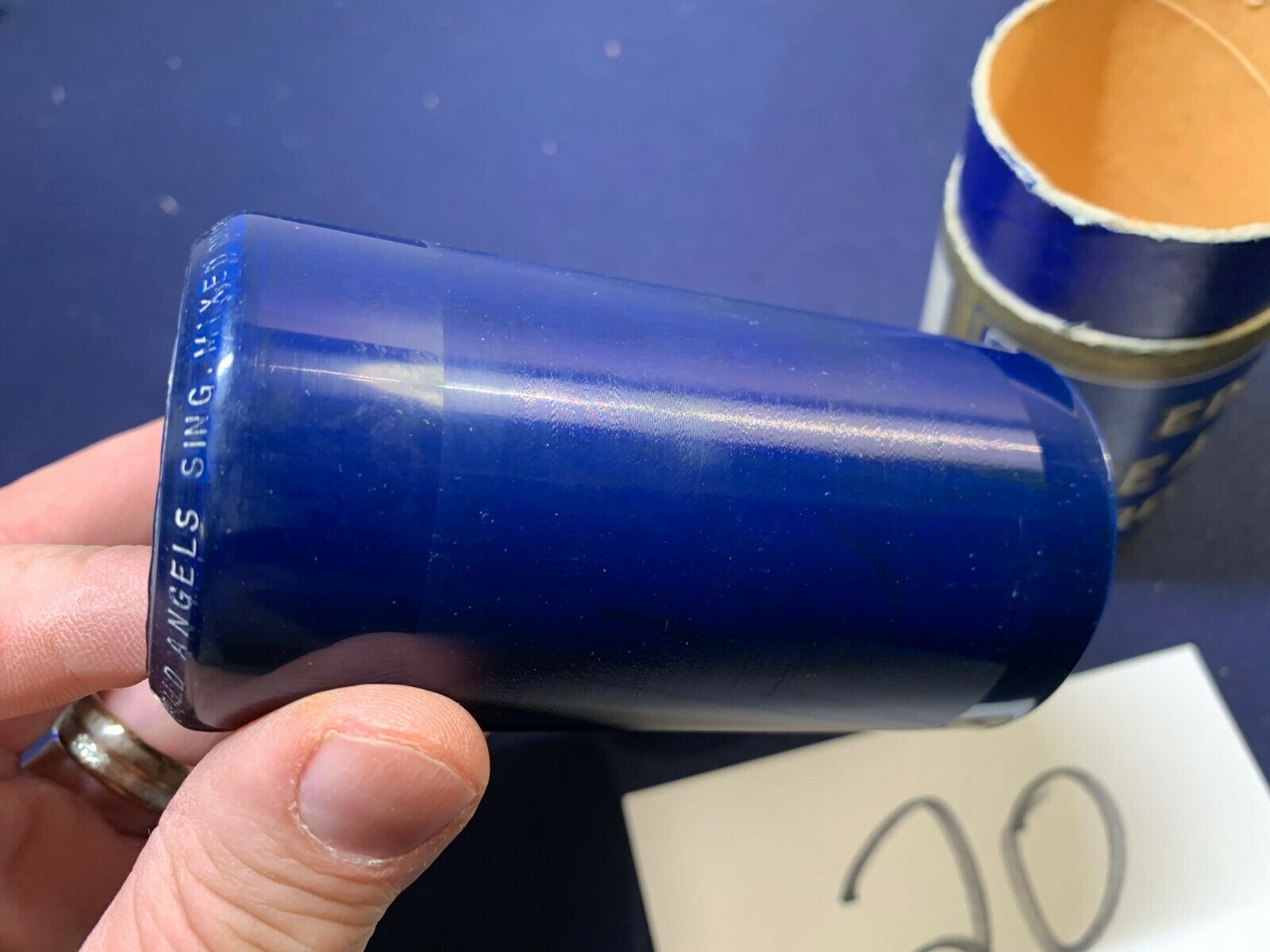 EDISON BLUE AMBEROL PHONOGRAPH CYLINDER RECORD 2482 HARK THE HERALD ...
