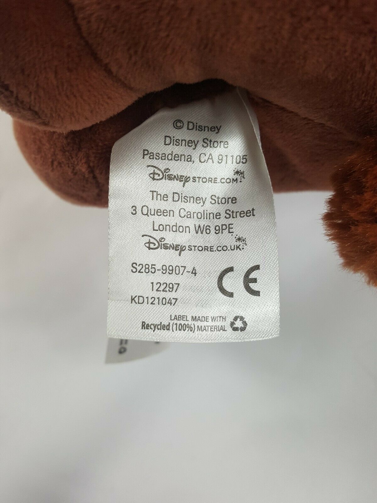 Disney Store Peter Pan Lost Boys CUBBY Brown Bear 13 " Stuffed Plush ...