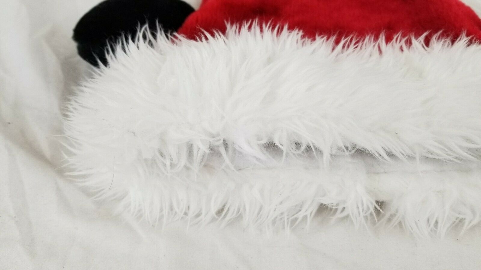 Disney Parks Christmas Red Santa Hat Cap W/ Plush Mickey Ears ...