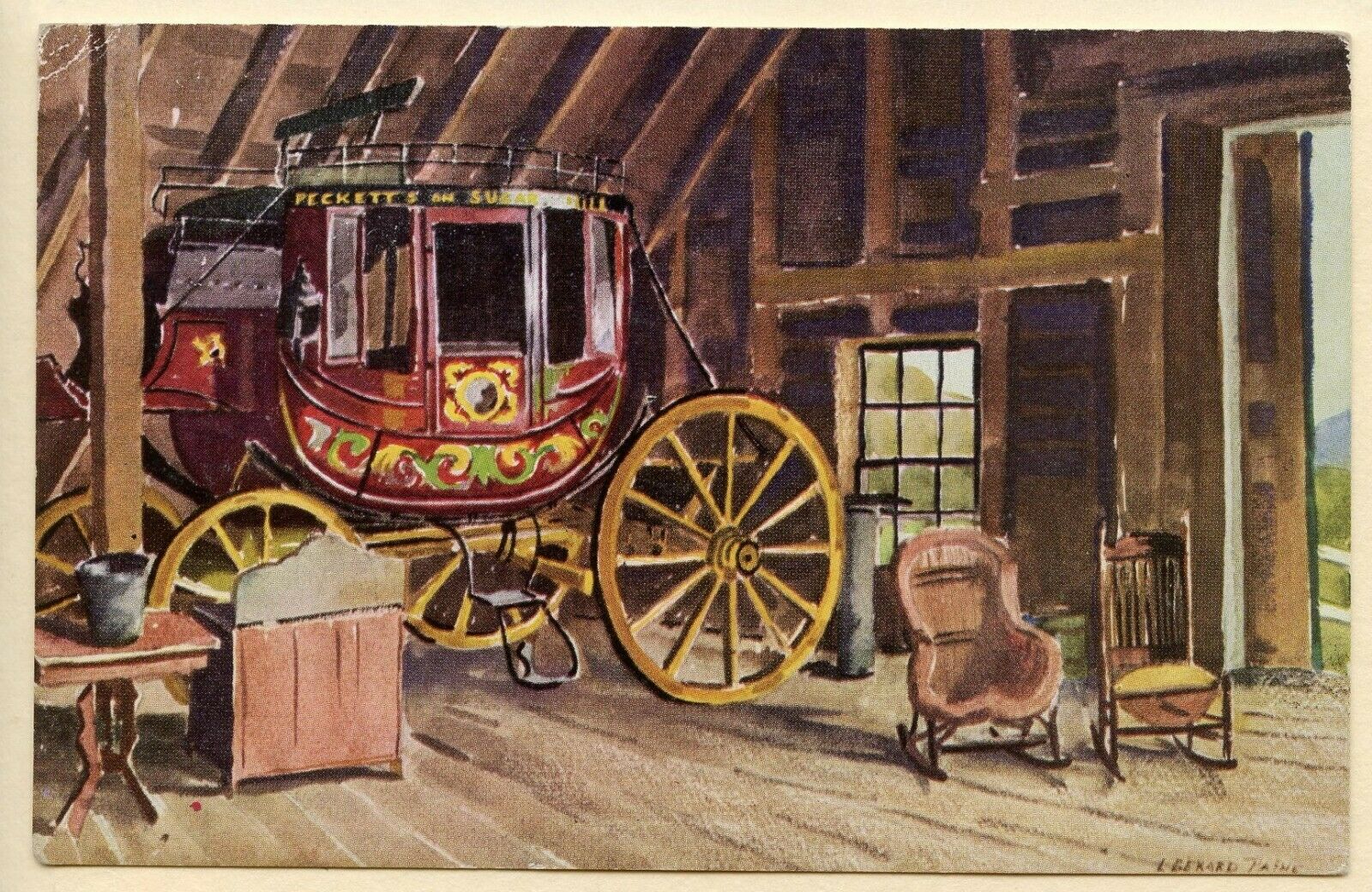 PECKETT ' S On SUGAR HILL Franconia Hampshire, Artist. Signed, L ...