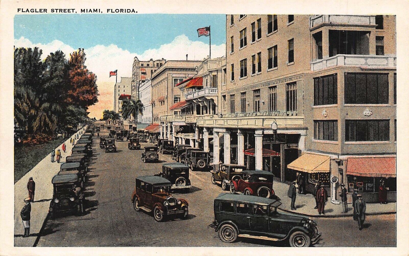 FL - 1920’s FLORIDA Flagler Street & Biscayne Blvd In Miami, FLA ...