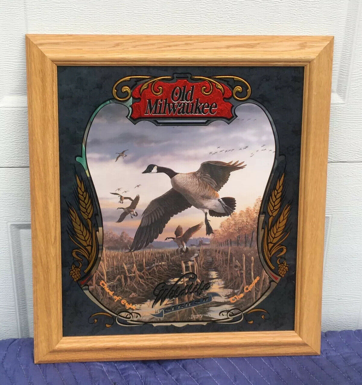 Old Milwaukee Beer Wildlife Series II Geese Goose Mirror Sign 3rd Of 8 ...