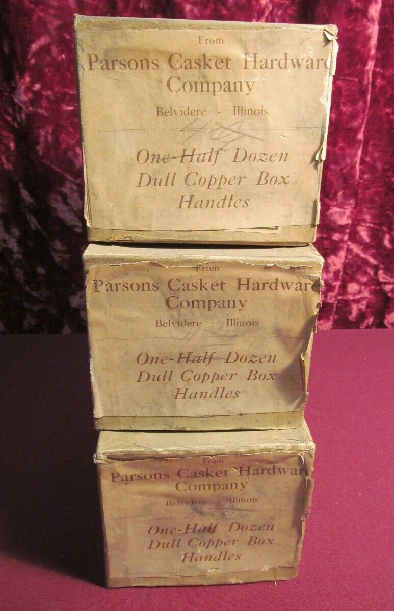 Vintage Funeral Casket Hardware Rough Box Handles Coffin Grips Boxes ...