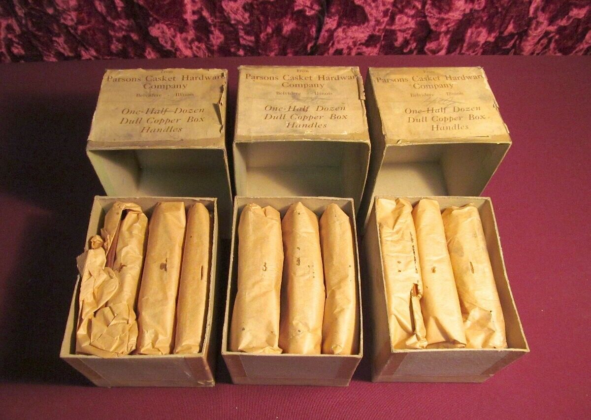Vintage Funeral Casket Hardware Rough Box Handles Coffin Grips Boxes ...