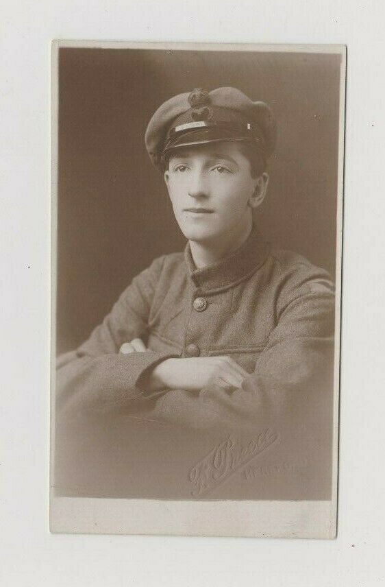OLD PHOTO MILITARY UNIFORM SOLDIER HANDSOME MAN HEREFORD FD34 | #13657641