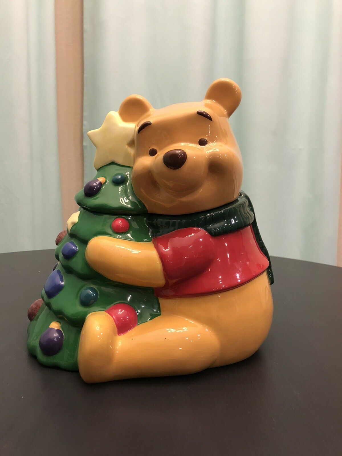 Vintage Disney Winnie The Pooh Christmas Tree Cookie Jar Very Rare ...