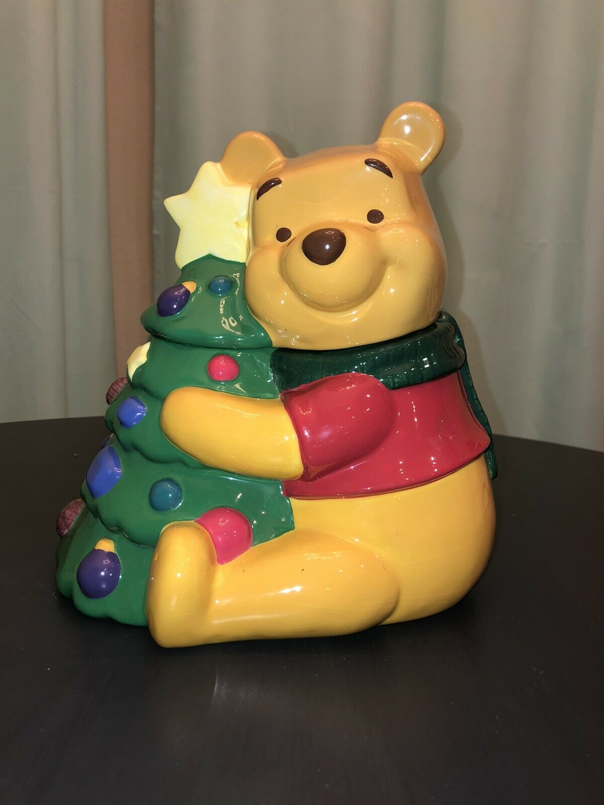 Vintage Disney Winnie The Pooh Christmas Tree Cookie Jar Very Rare ...