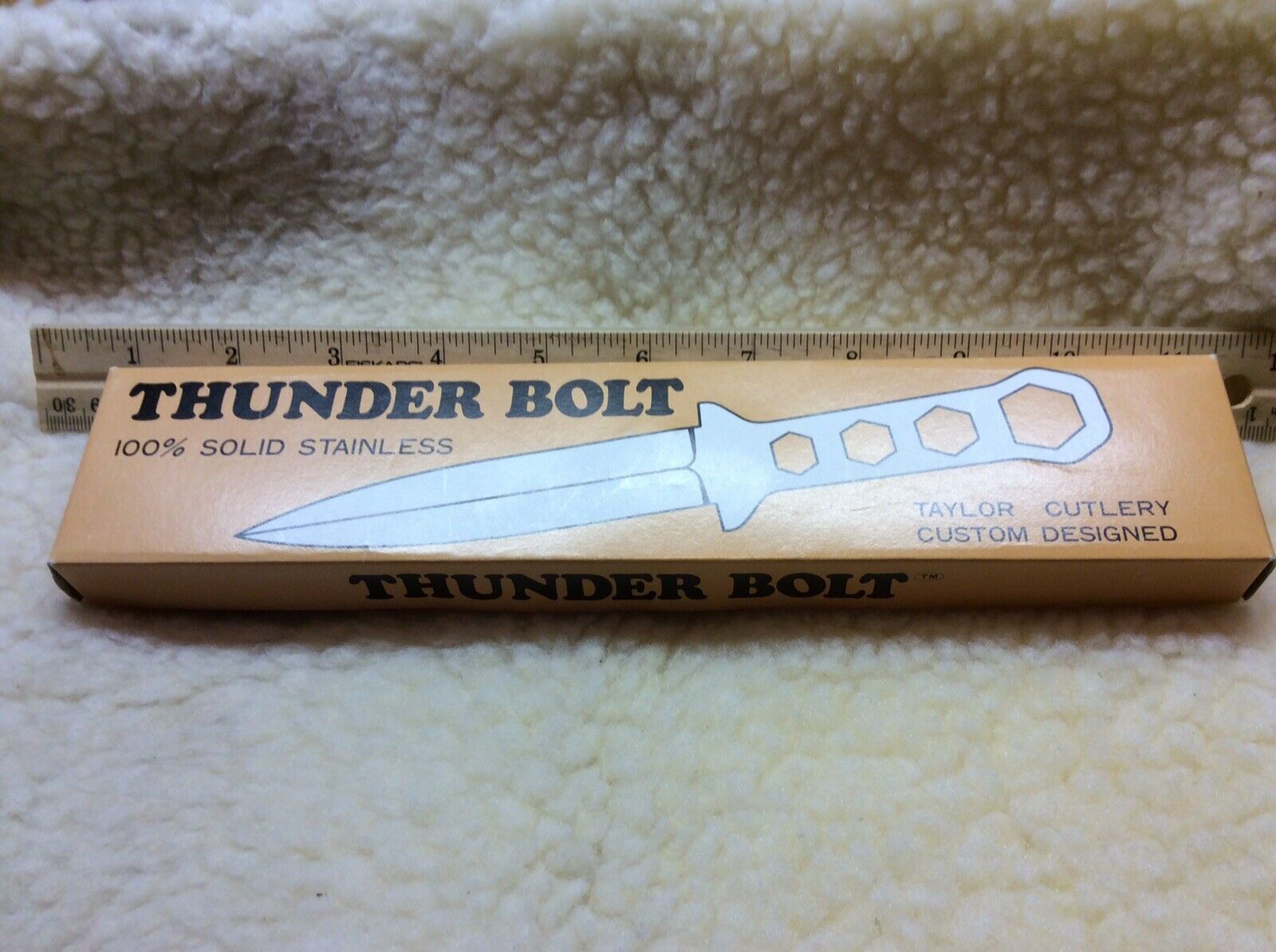 Vintage Taylor Cutlery Thunder Bolt II Boot Knife. W/ Sheath. Japan ...