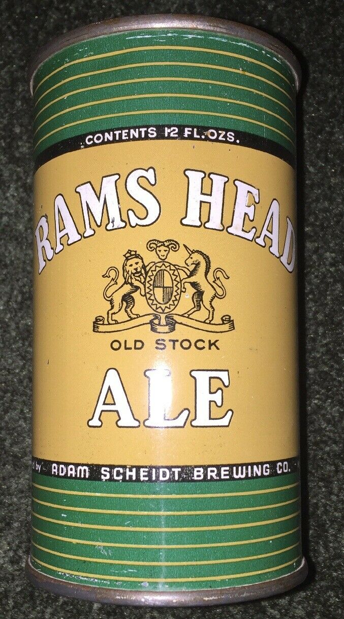 Ram ' S Head Ale Flat Top Beer Can Adam Scheidt Brewing Co NORRISTOWN ...