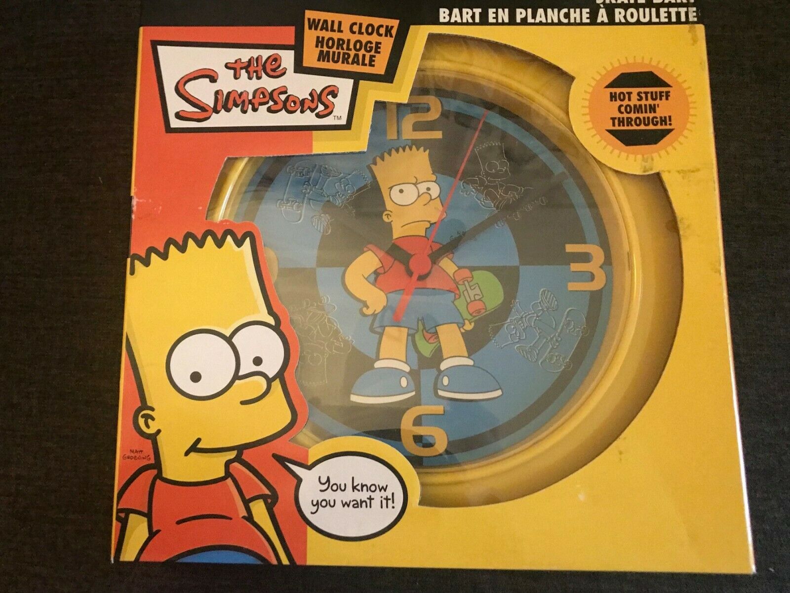 The Simpsons Wall Clock Skate Bart | #13610332