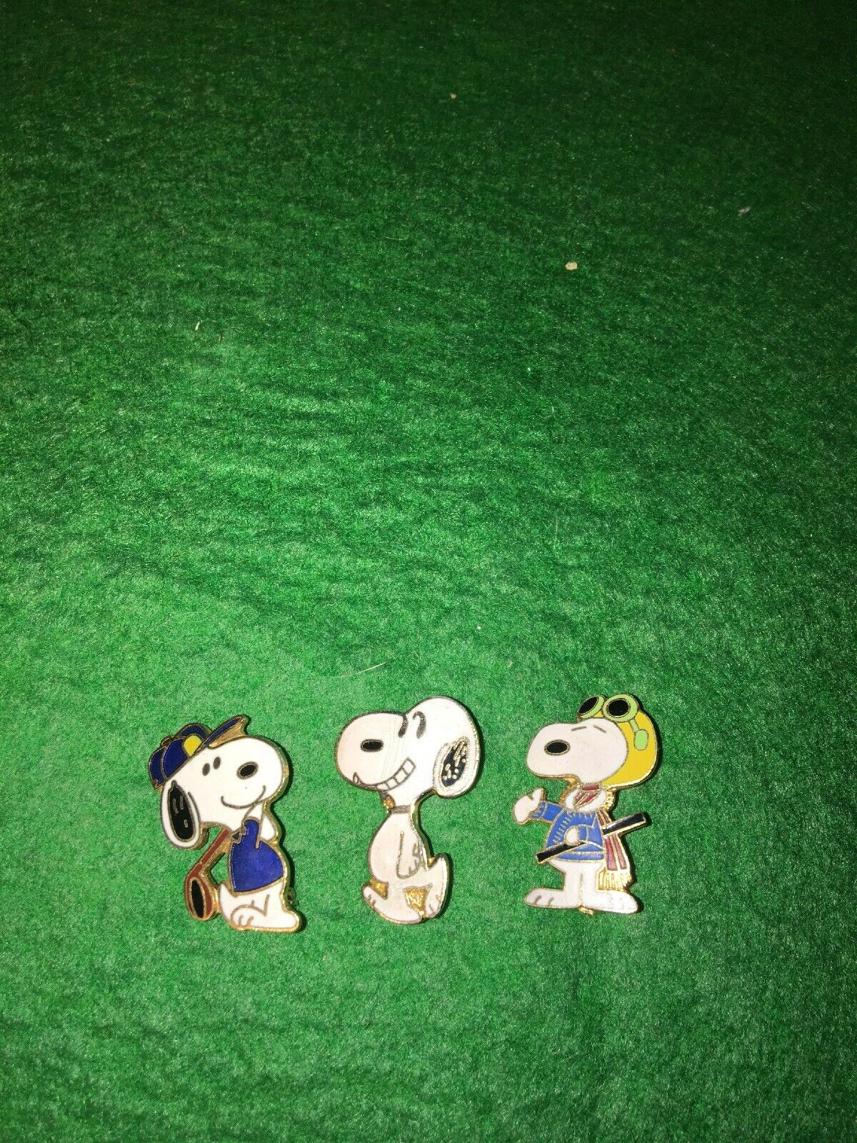 VINTAGE SNOOPY PINS AVIVA PEANUTS JOE COOL SNOOPY GOLFER AND HAPPY ...